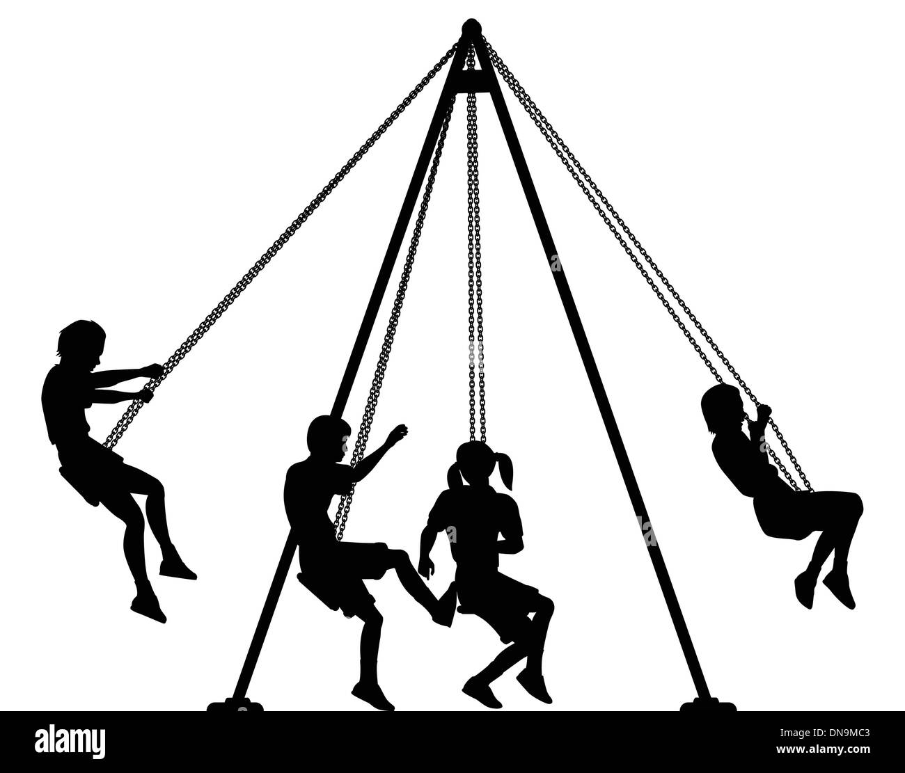 Children Swings Stock Vector Images - Alamy