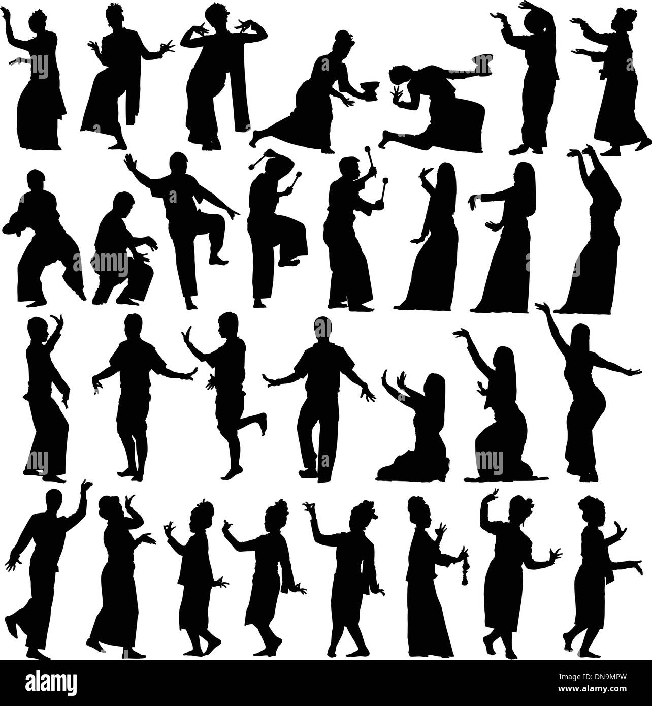 Oriental folk dance Stock Vector Images - Alamy