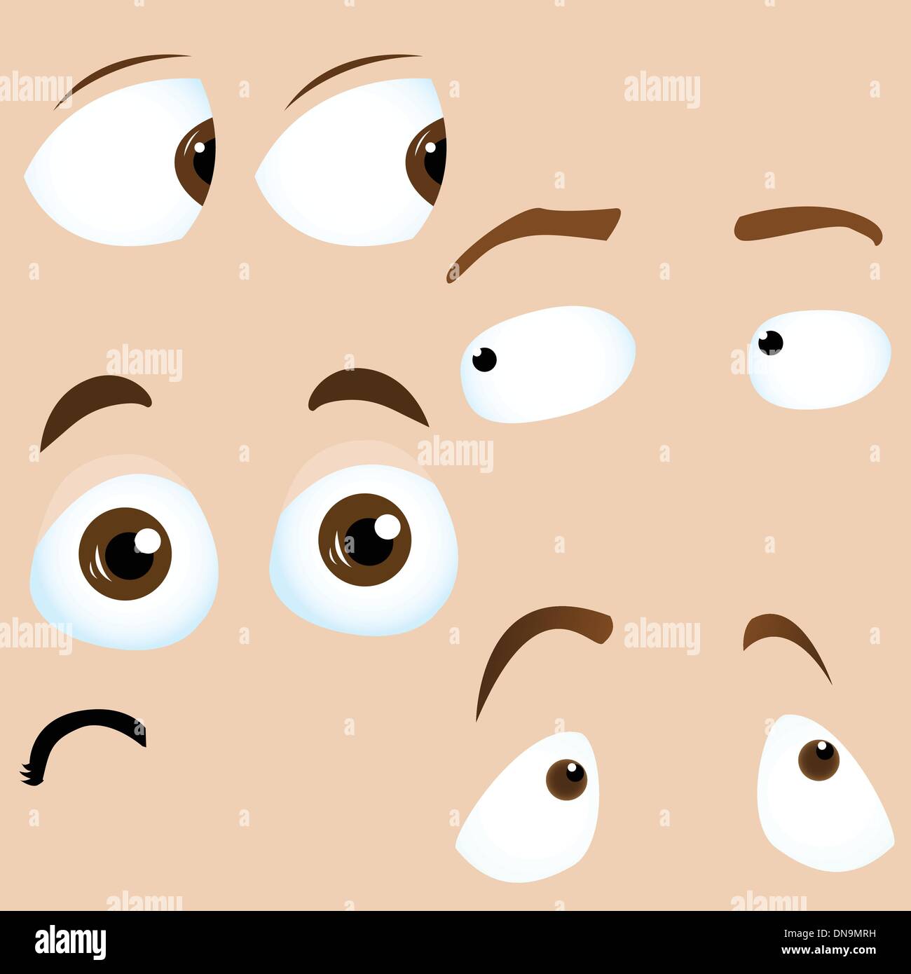 Cartoon comic eyes isolated Stock Vector Images - Alamy