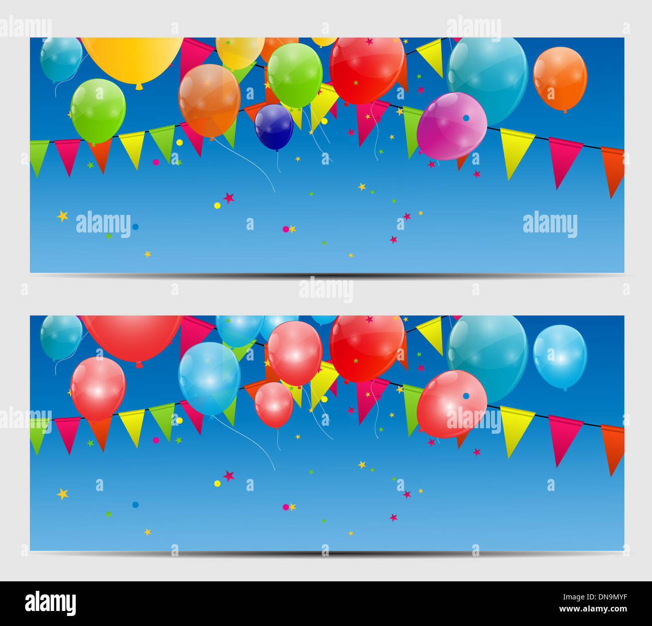 Color glossy balloons card background vector illustration Stock Photo ...