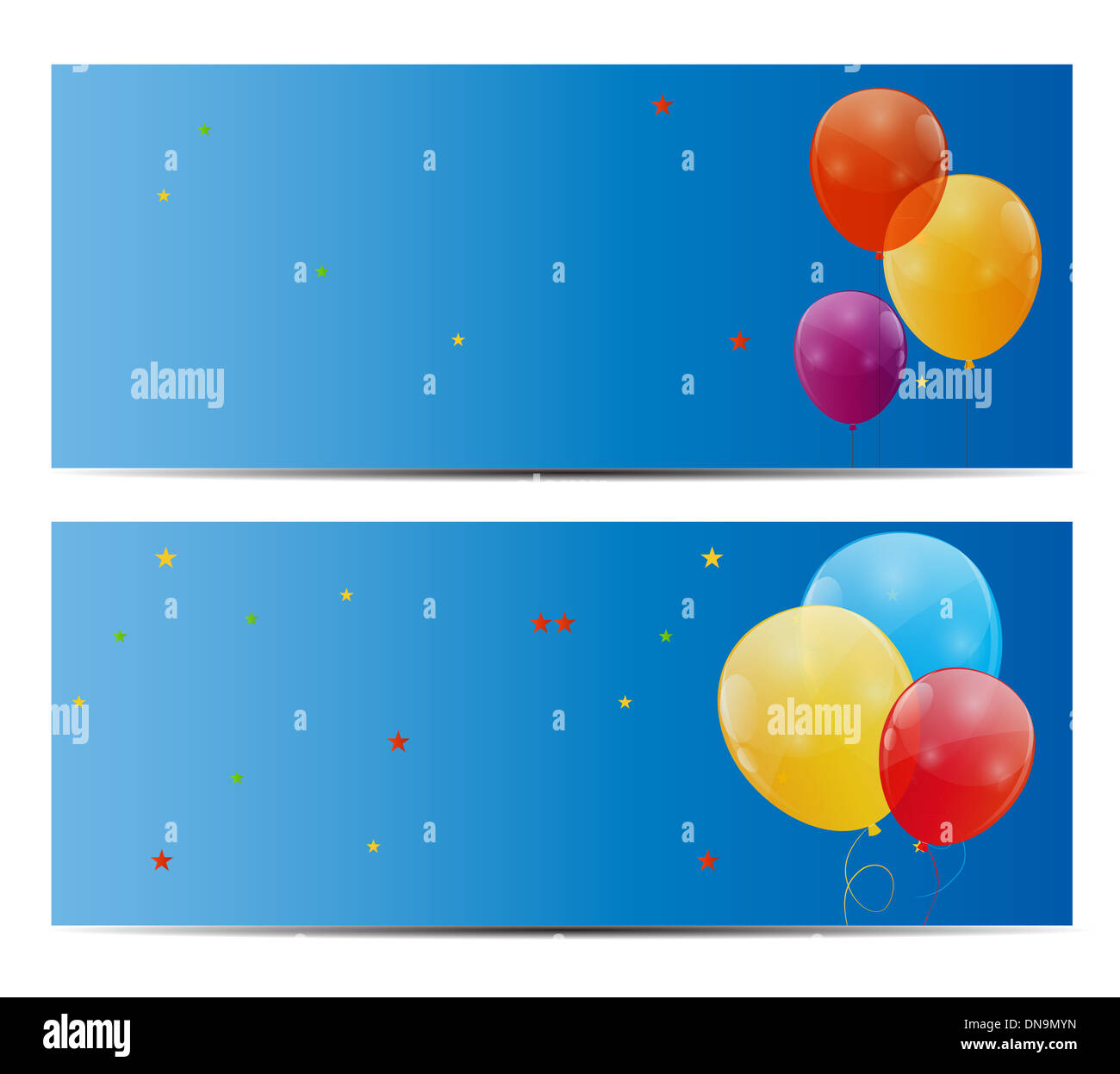 Color glossy balloons card background vector illustration Stock Photo ...