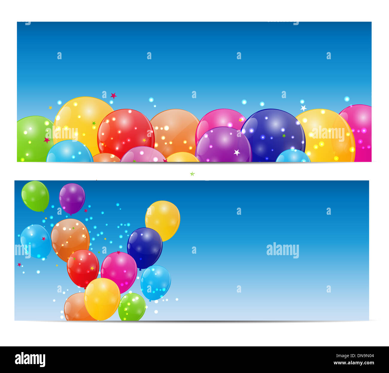 Color glossy balloons card background vector illustration Stock Photo ...