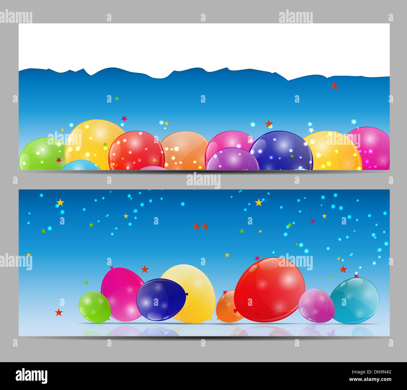 Color glossy balloons card background vector illustration Stock Photo ...