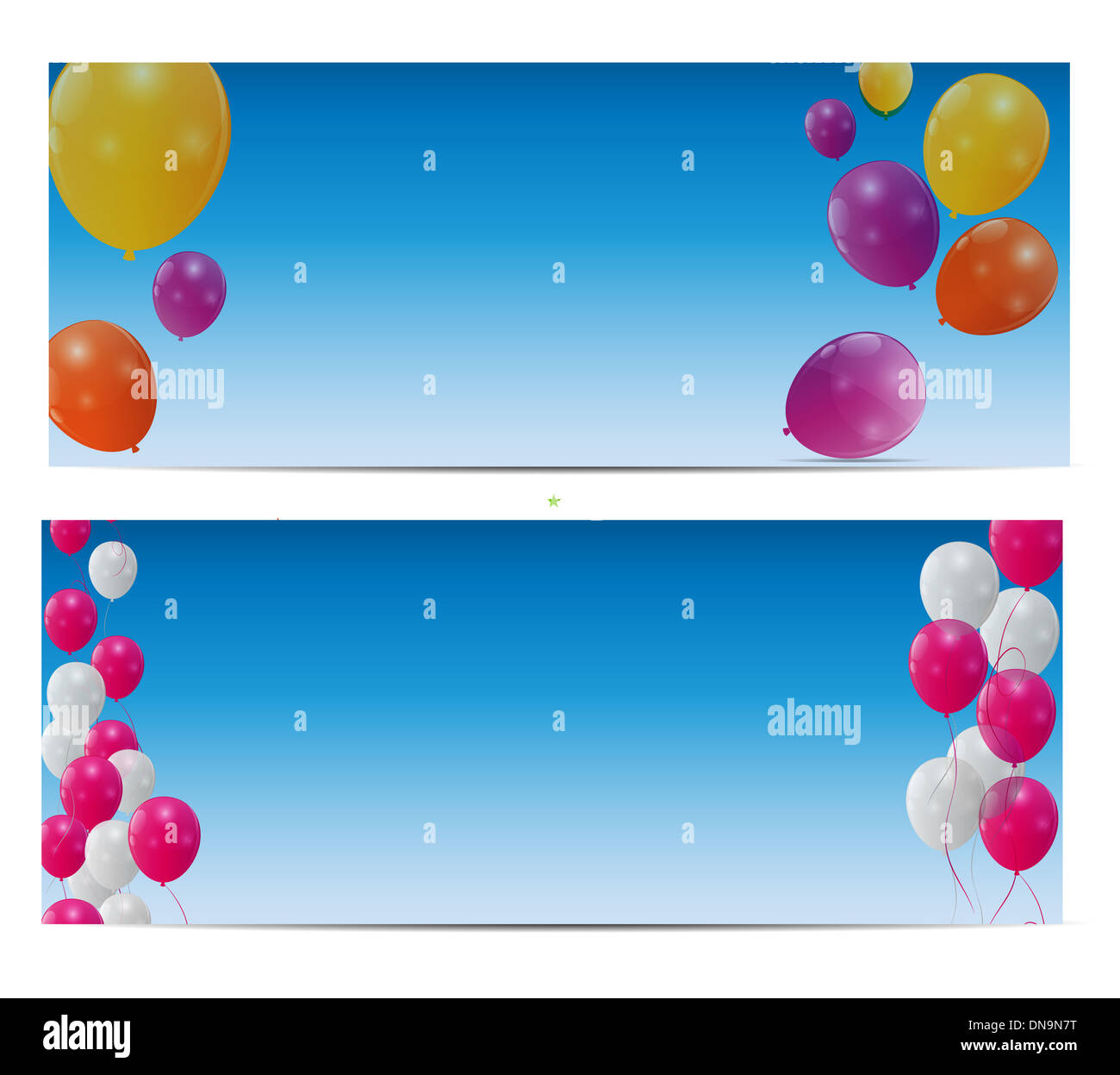 Color glossy balloons card background vector illustration Stock Photo ...