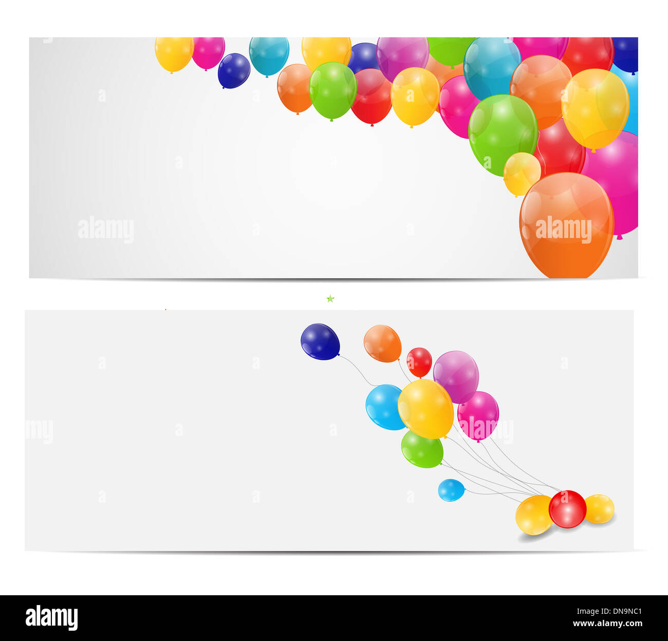 Color glossy balloons card background vector illustration Stock Photo ...