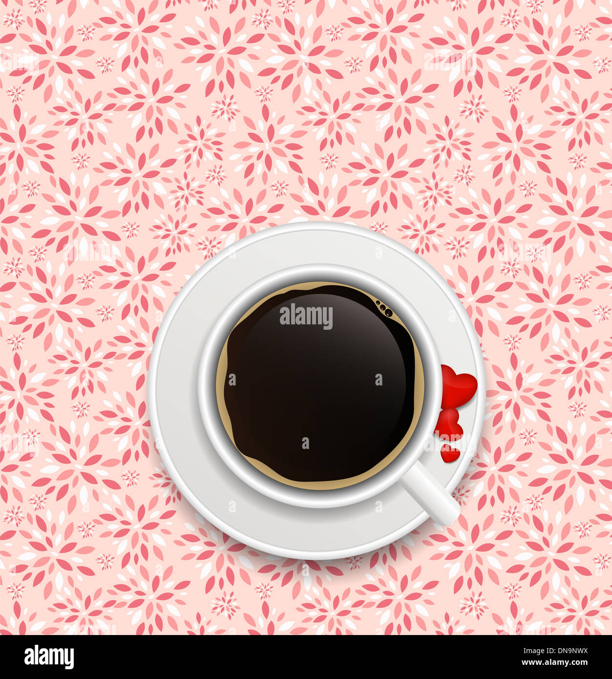 coffee invitation background vector illustration Stock Photo - Alamy