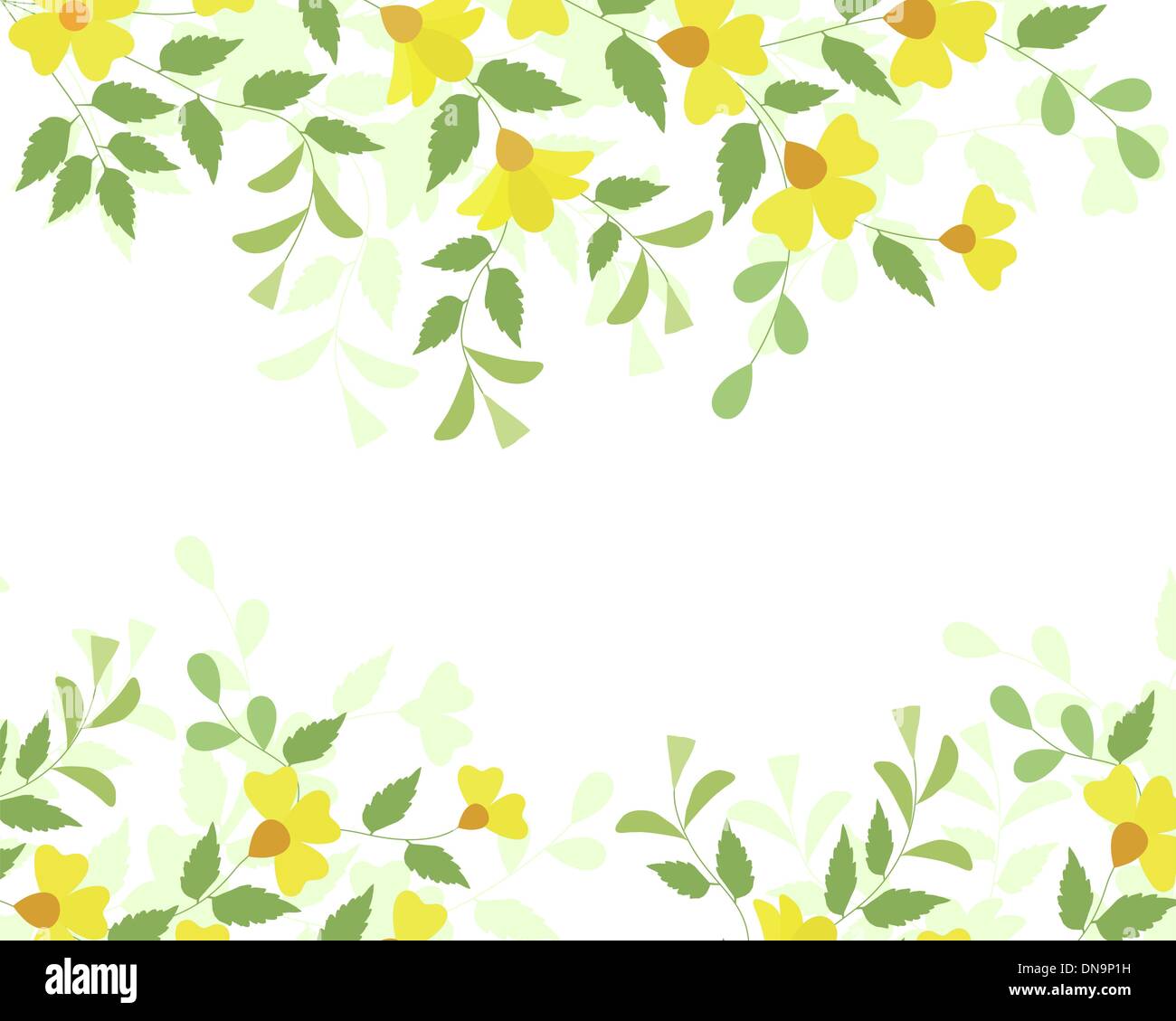 Flowering garden hedge Stock Vector Images - Alamy