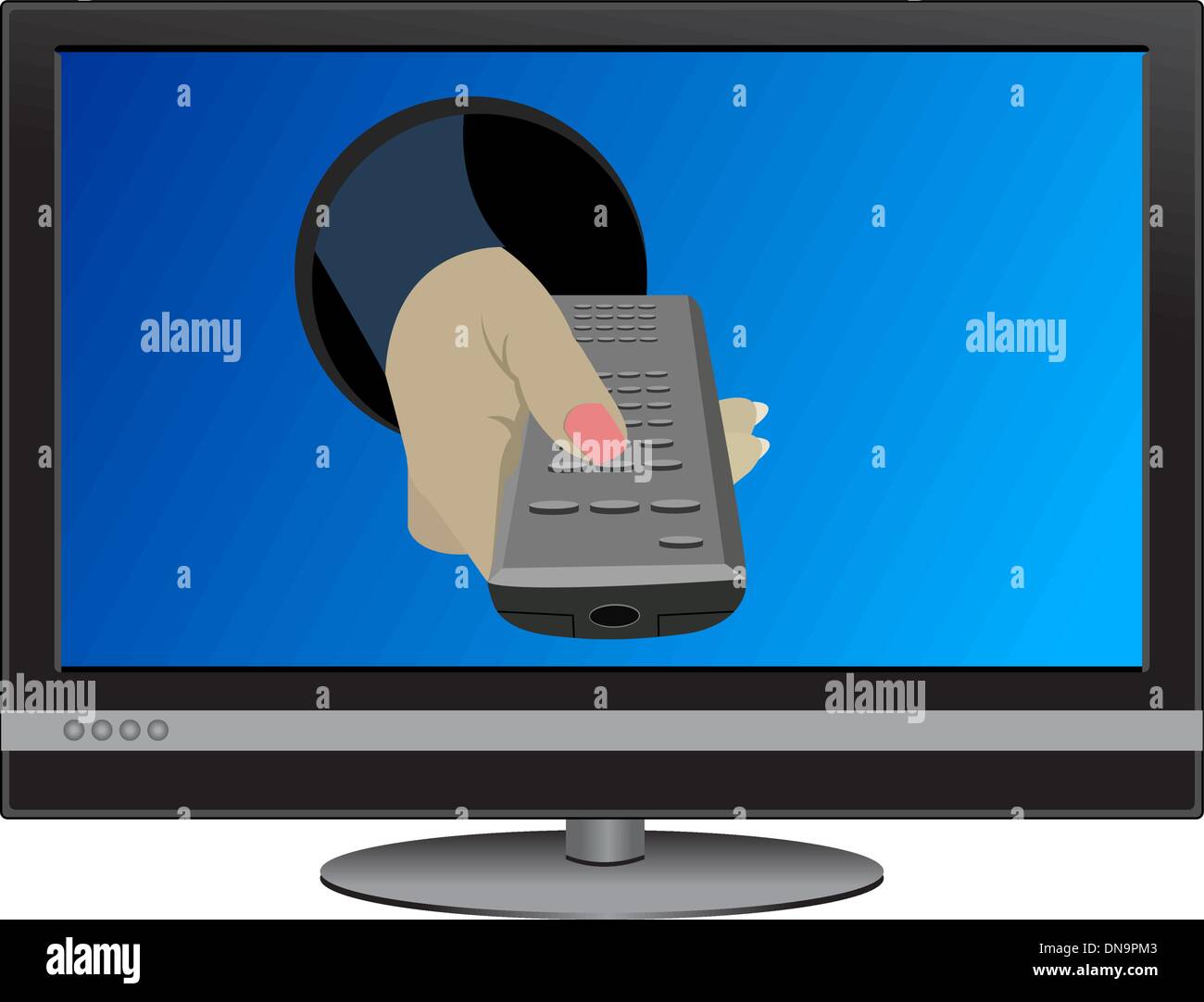 Remote control zapping Stock Vector Images - Alamy