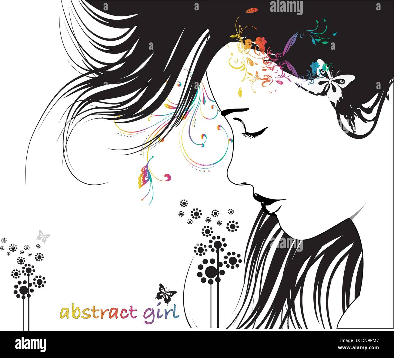 Woman abstract model Stock Vector Images - Alamy