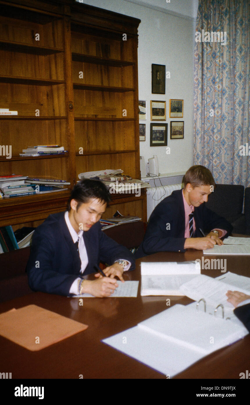 Boarding School Boys Doing Homework Stock Photo - Alamy
