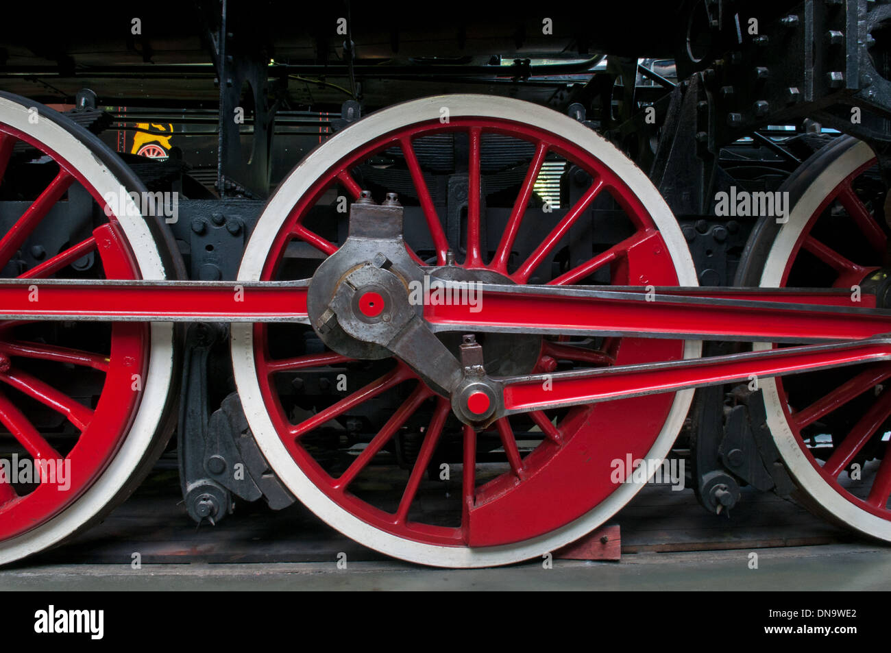 Driving wheels of the Chinese Government Railways Steam Locomotive 4-8 ...