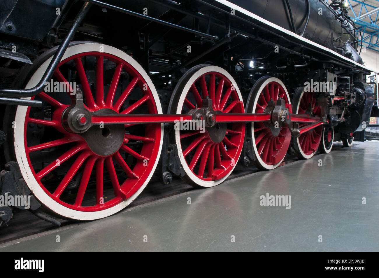 Driving wheels of the Chinese Government Railways Steam Locomotive 4-8 ...