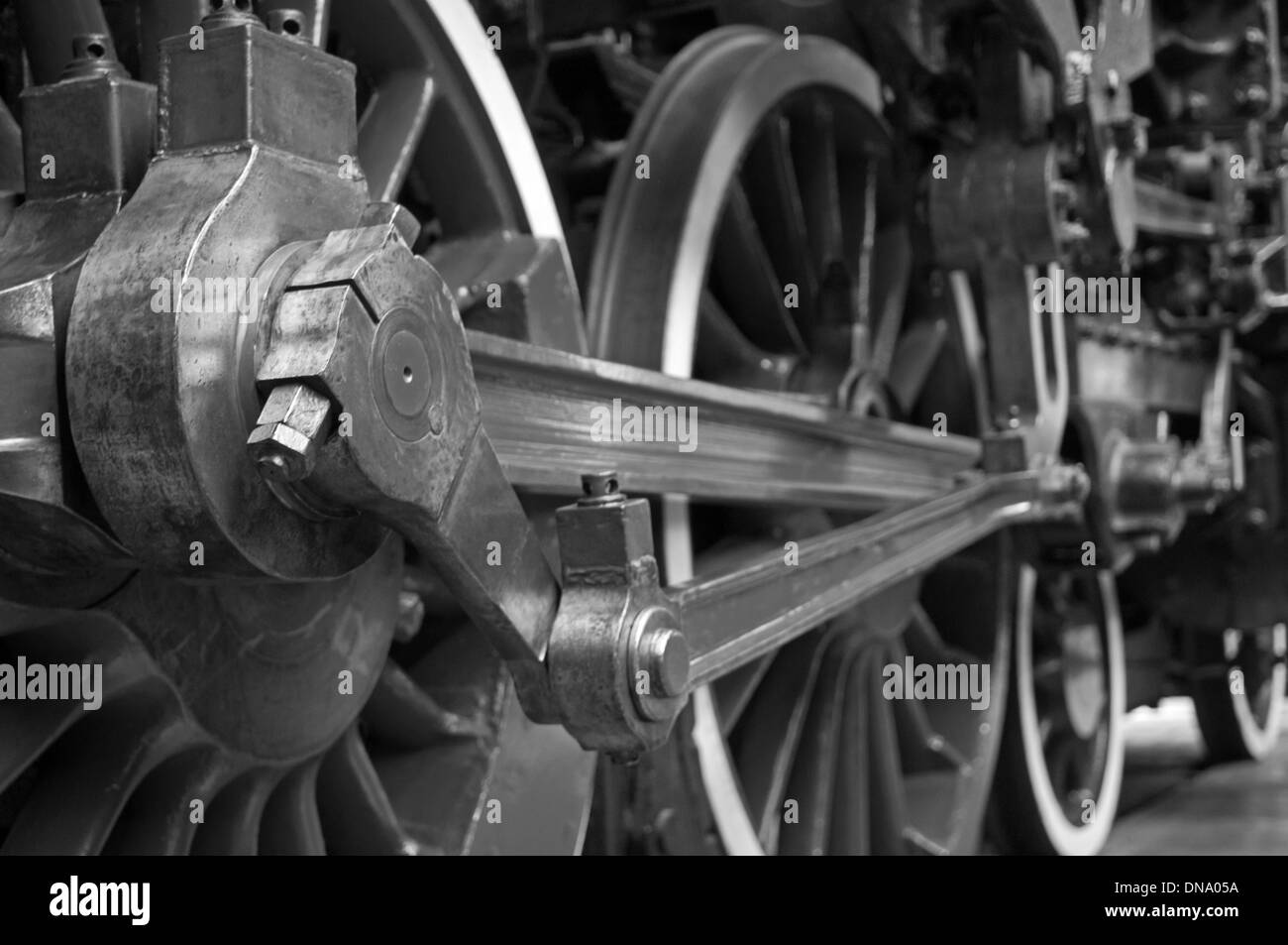 Driving wheels of the Chinese Government Railways Steam Locomotive 4-8 ...