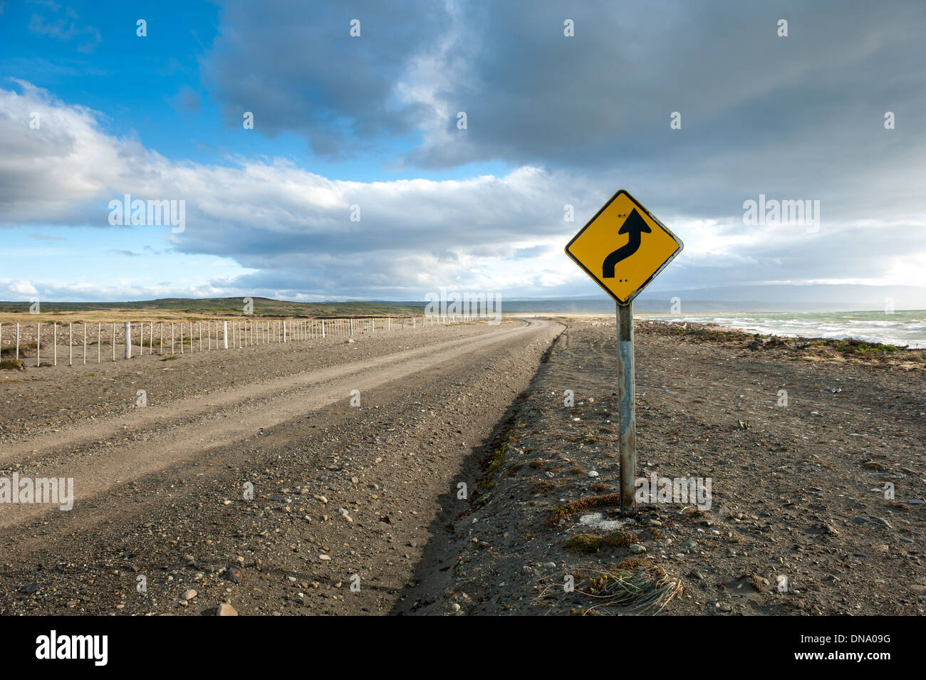 Curvy road ahead sign hi-res stock photography and images - Alamy