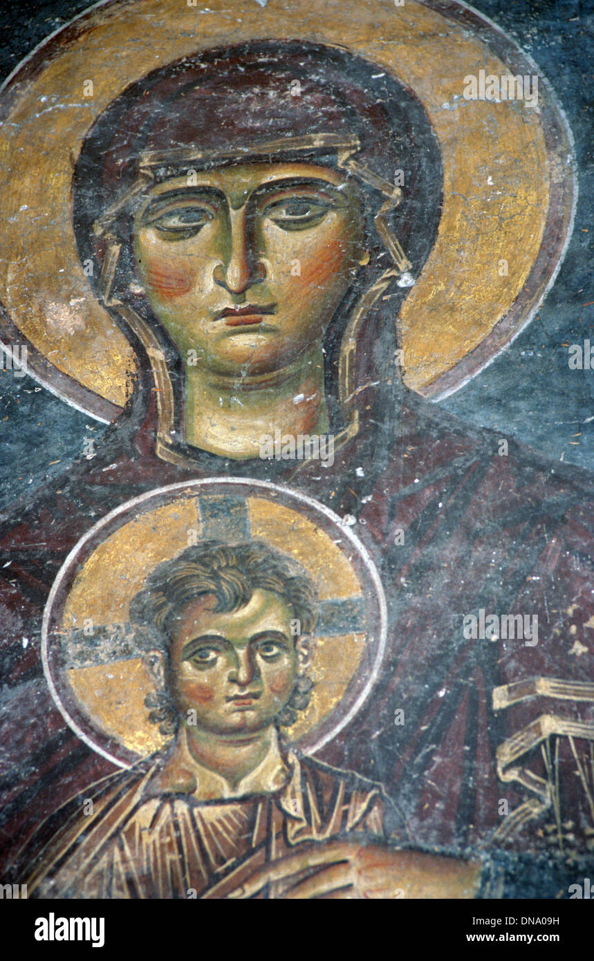 Virgin & Child Byzantine Fresco (1176-80) Chapel of the Virgin ...