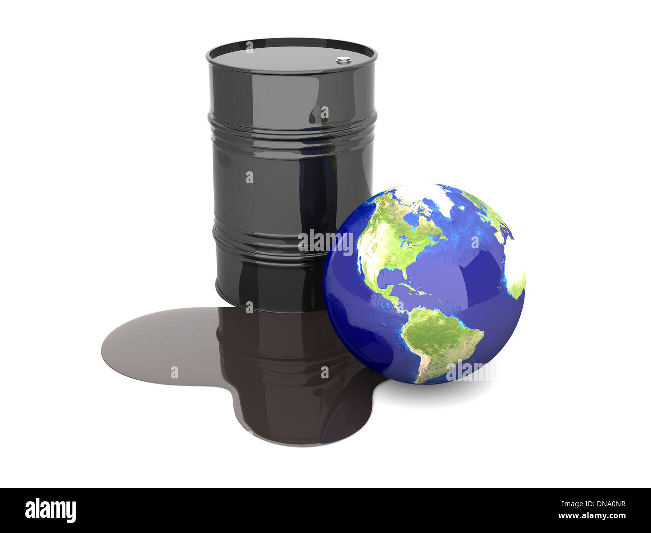 Oil spill. 3D Illustration. Isolated on white Stock Photo - Alamy