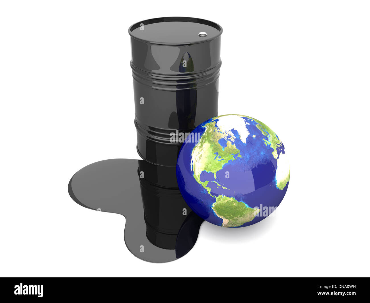 Oil spill. 3D Illustration. Isolated on white Stock Photo - Alamy