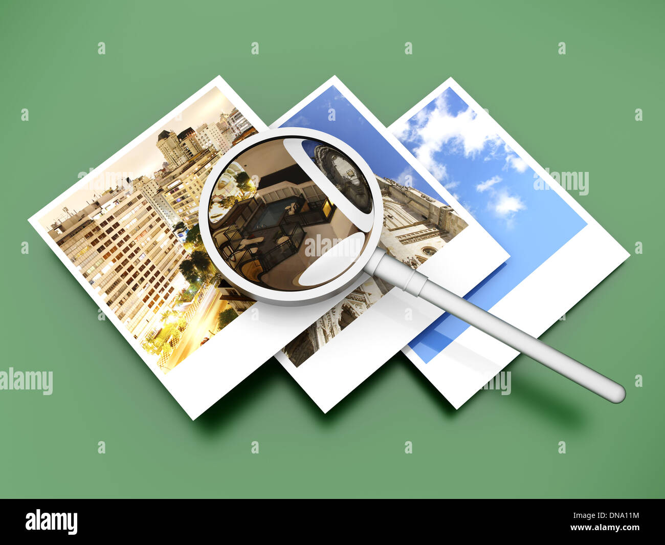 Instant photo frames. 3D rendered illustration Stock Photo - Alamy