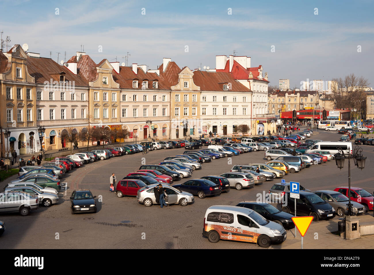 Many cars parked on courtyard parking Stock Photo - Alamy