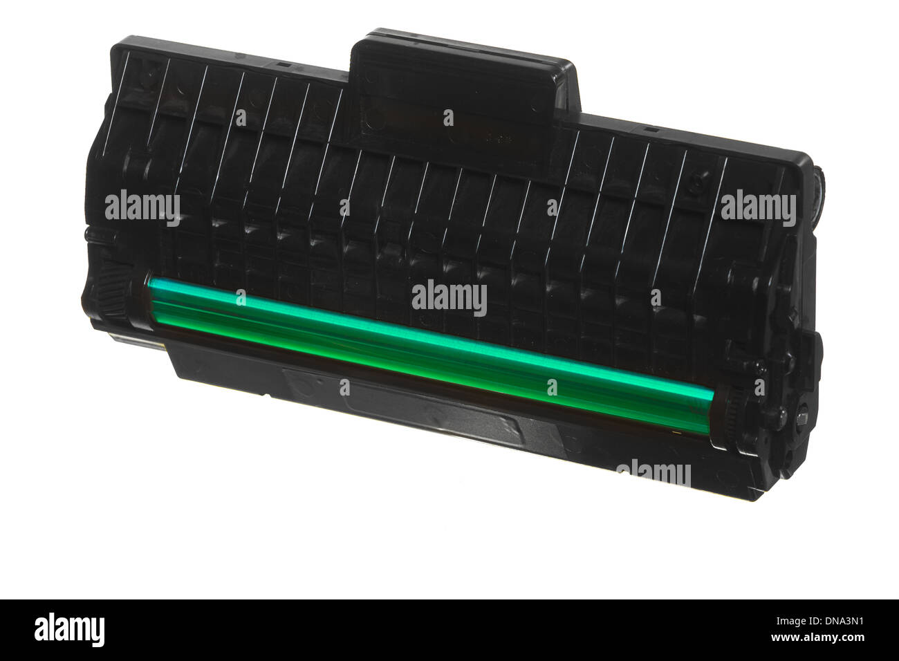 Black green cartridge isolated on white. Technology equipment. Studio ...