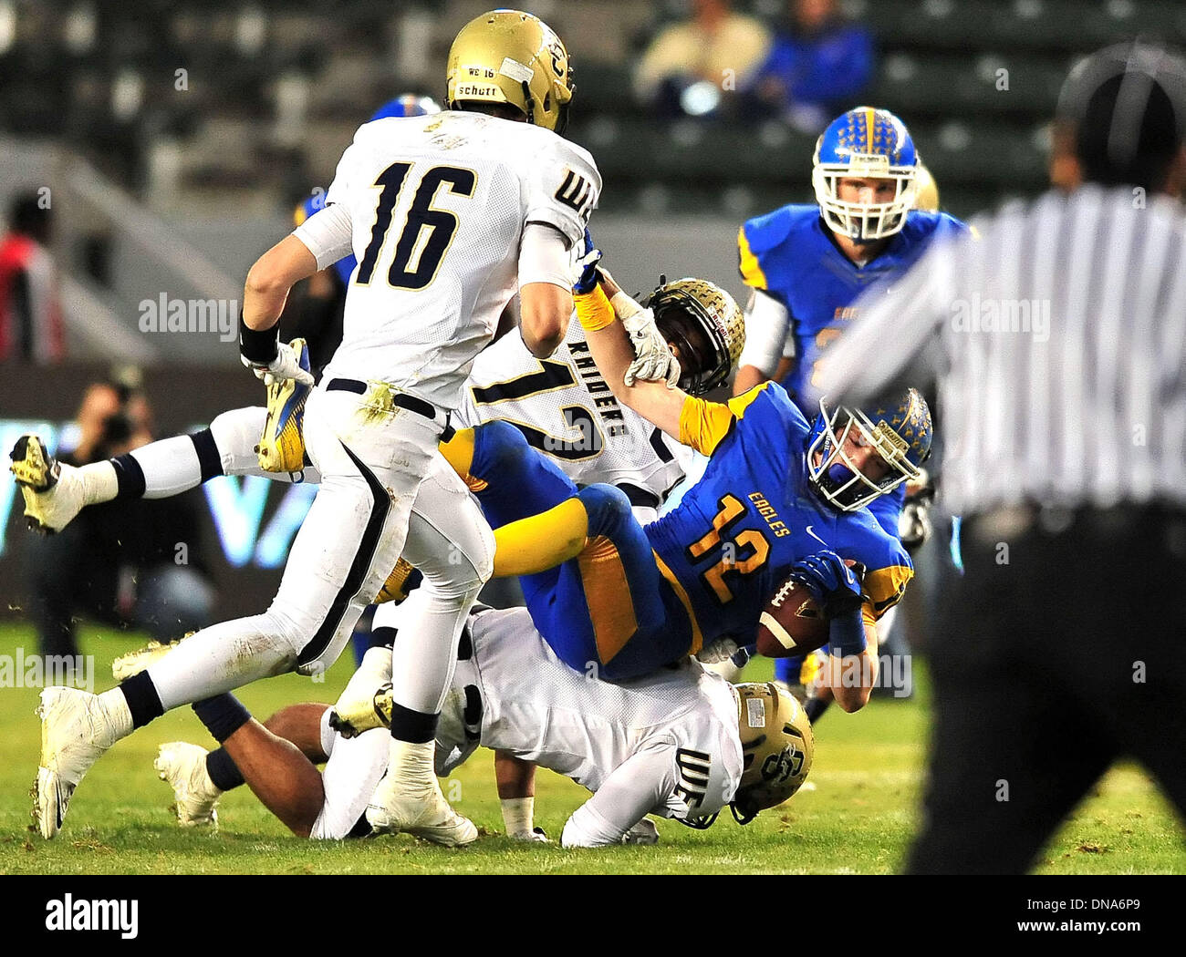 Carson, CA, . 20th Dec, 2013. Bakersfield Christian Eagles wr, Hayden ...