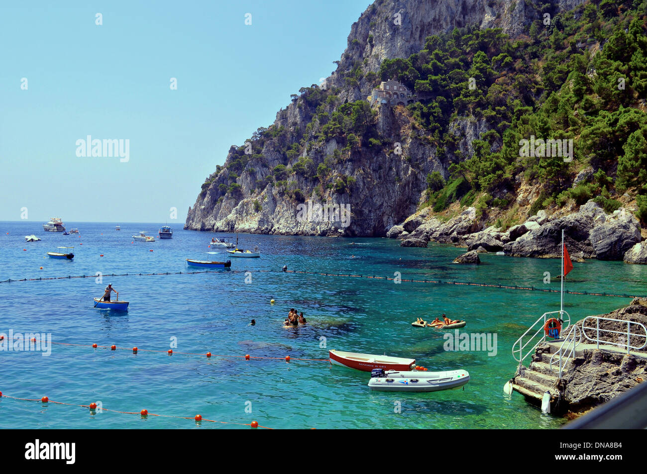 A turquoise cove along the shore of Capri Stock Photo - Alamy