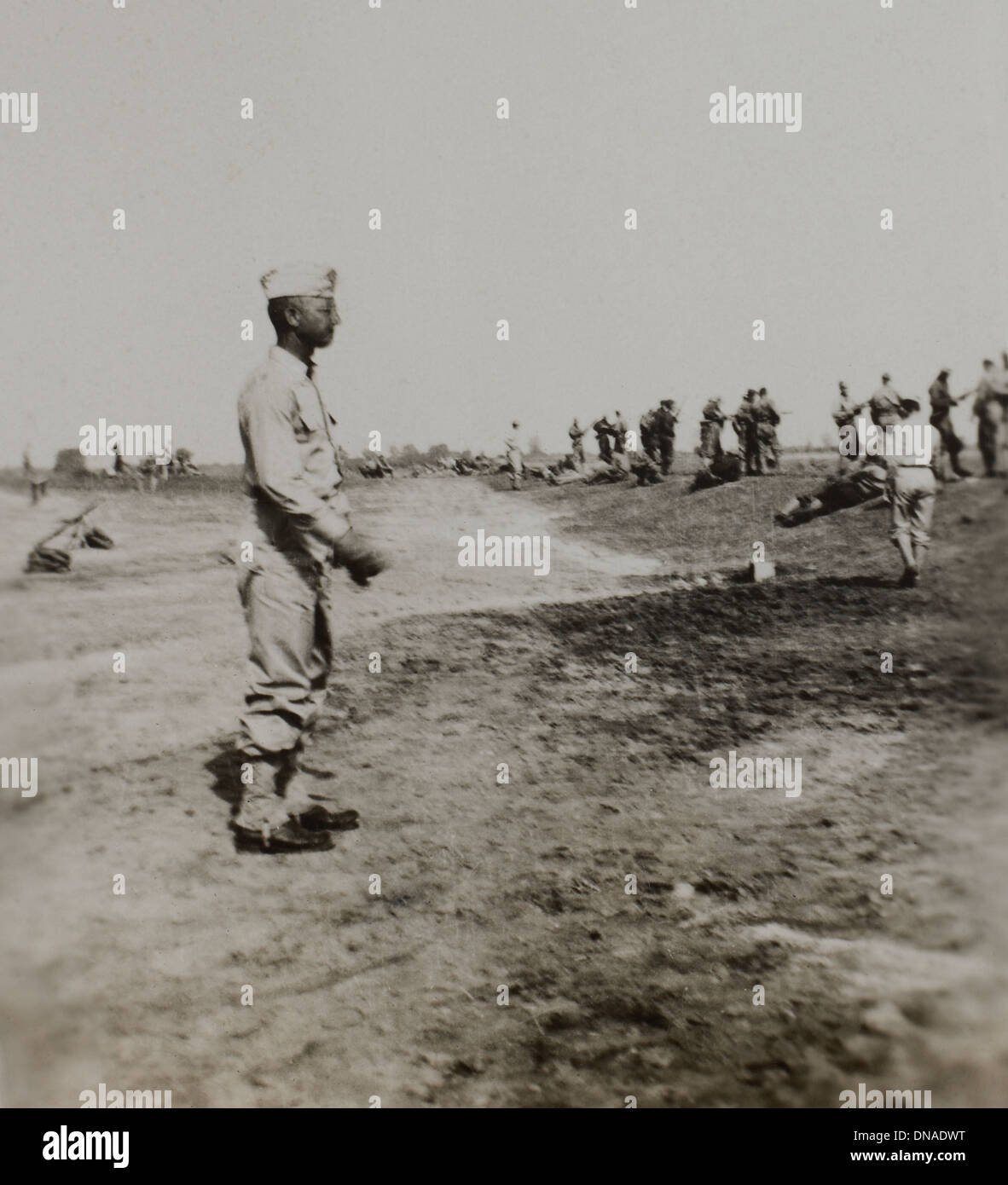 Soldiers During Target Practice, WWII, HQ 2nd Battalion, 389th Infantry ...