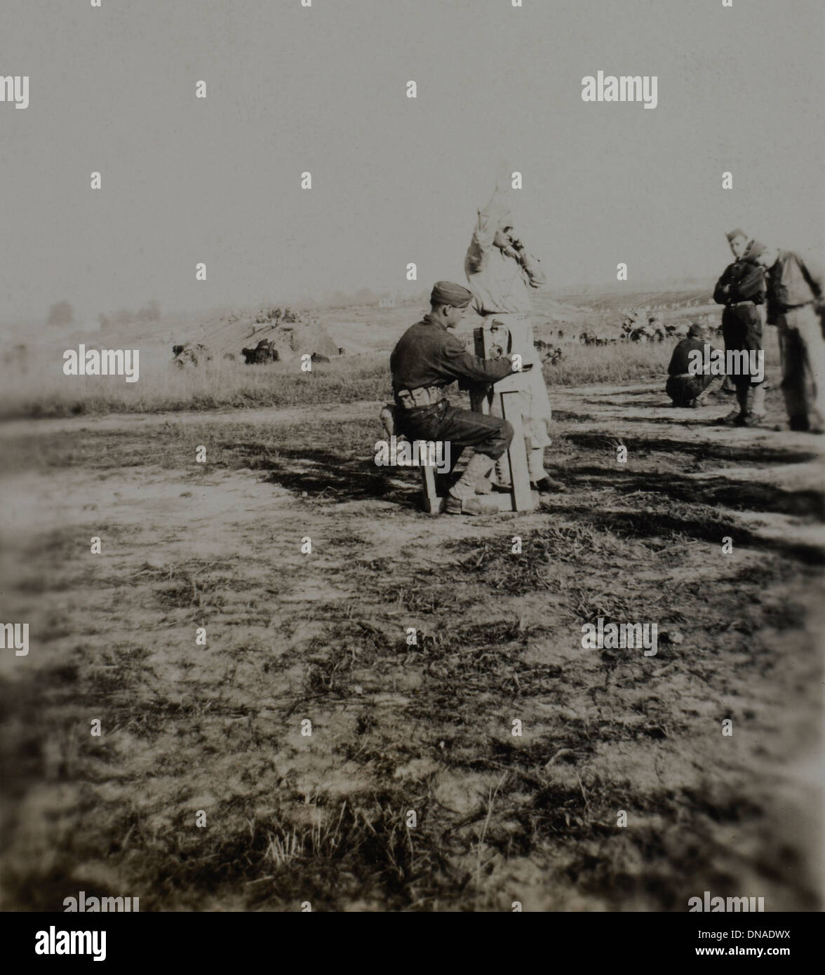 Soldiers During Target Practice, WWII, HQ 2nd Battalion, 389th Infantry ...