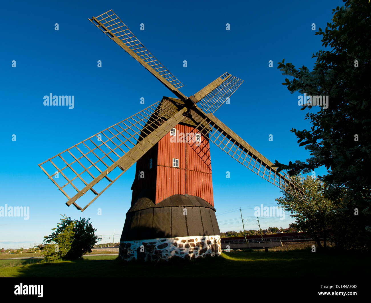 Traditional swedish windmill tower mill hi-res stock photography and ...