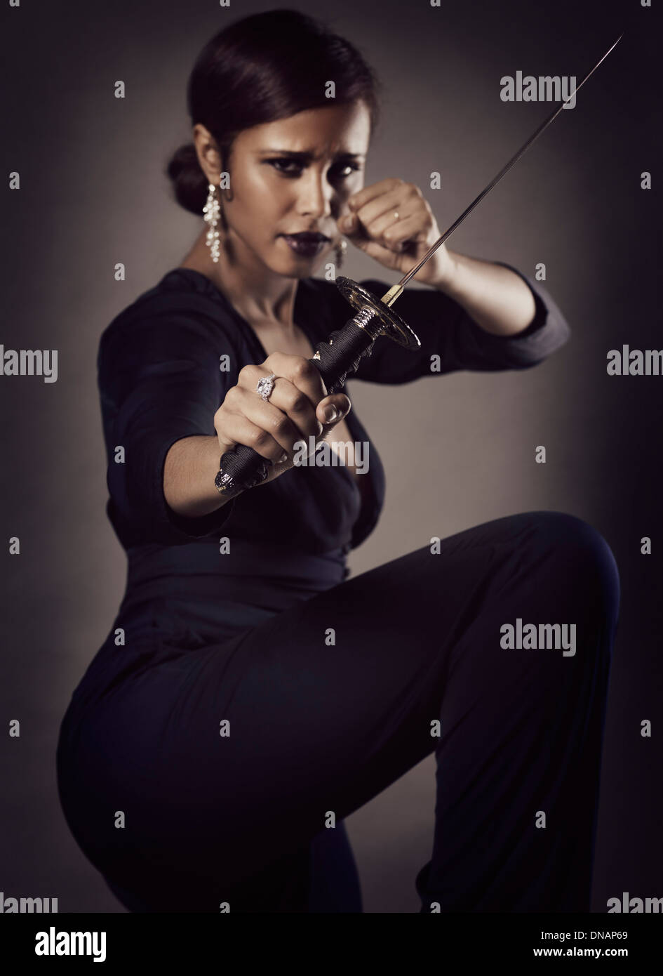 Woman sword art hi-res stock photography and images - Alamy