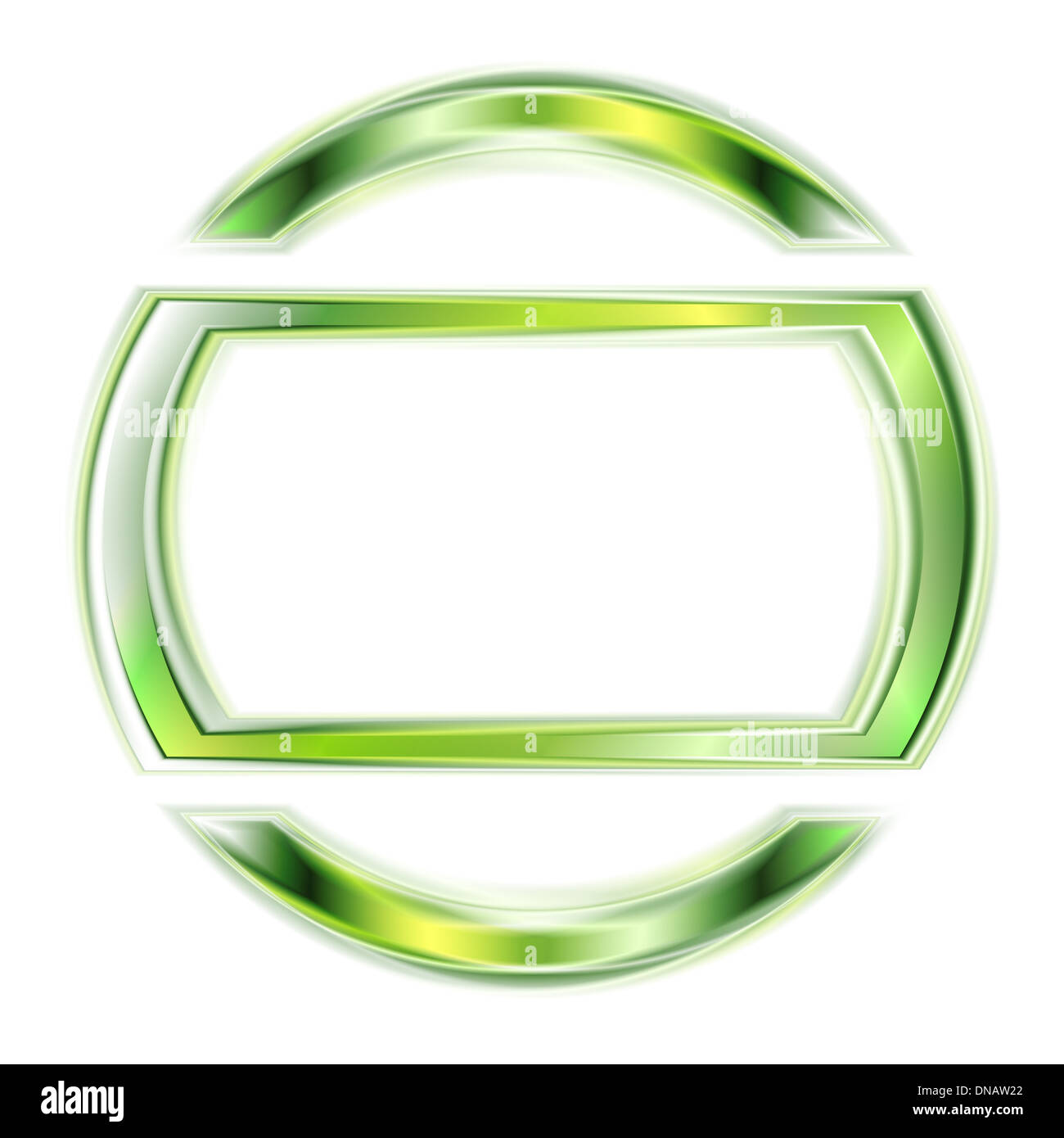 Abstract glowing green shape. Vector logo eps 10 Stock Photo - Alamy