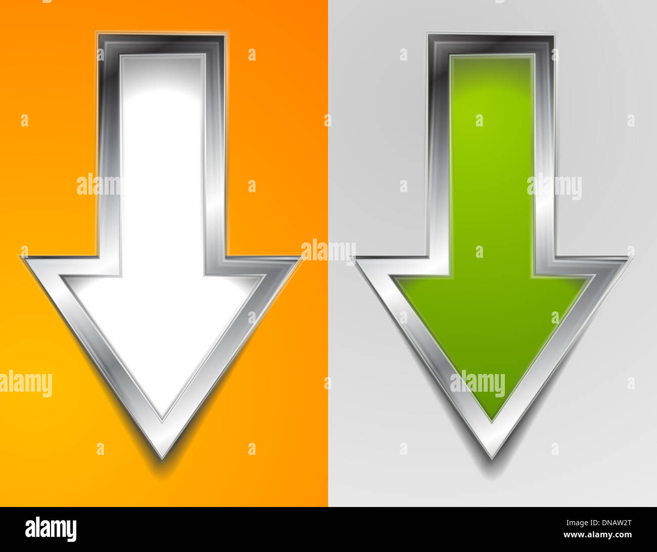 Hi tech green arrows hi-res stock photography and images - Alamy