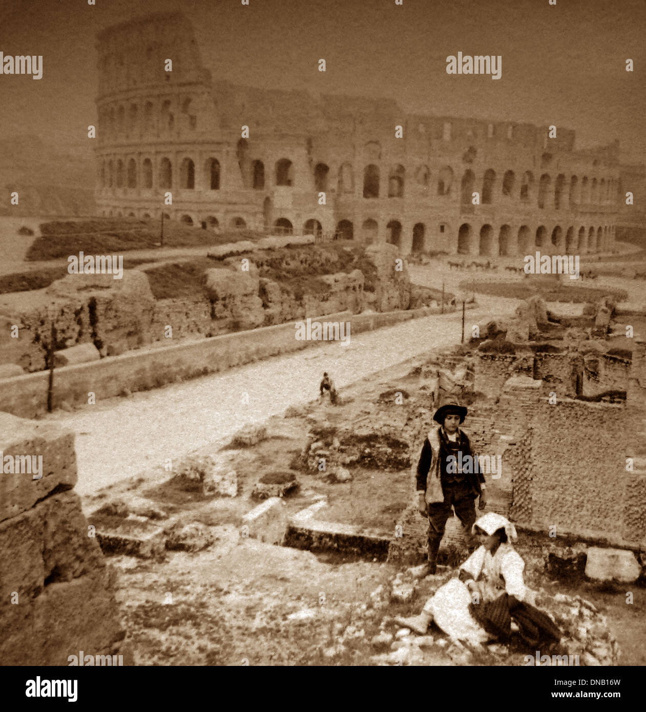 Italy Rome Colosseum pre-1900 Stock Photo - Alamy