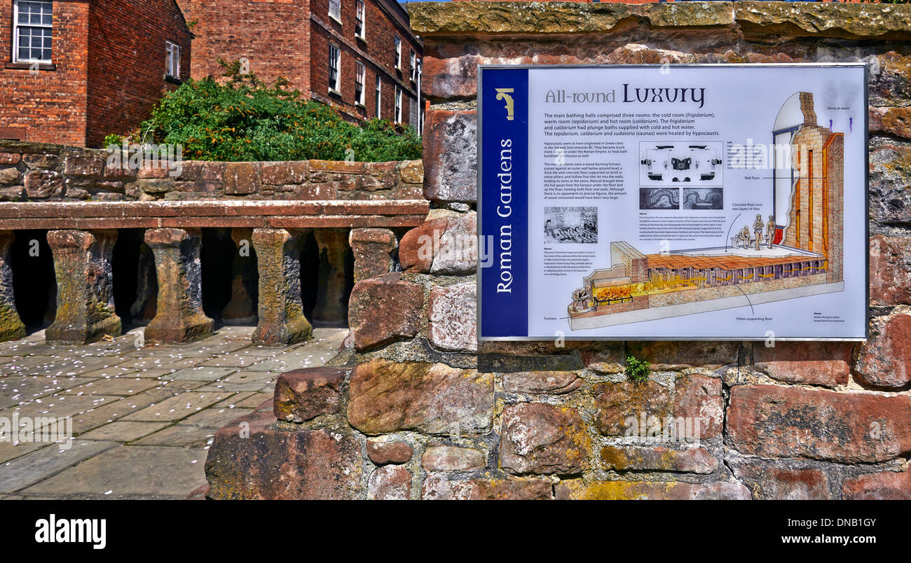 The Roman Gardens Chester UK Stock Photo - Alamy