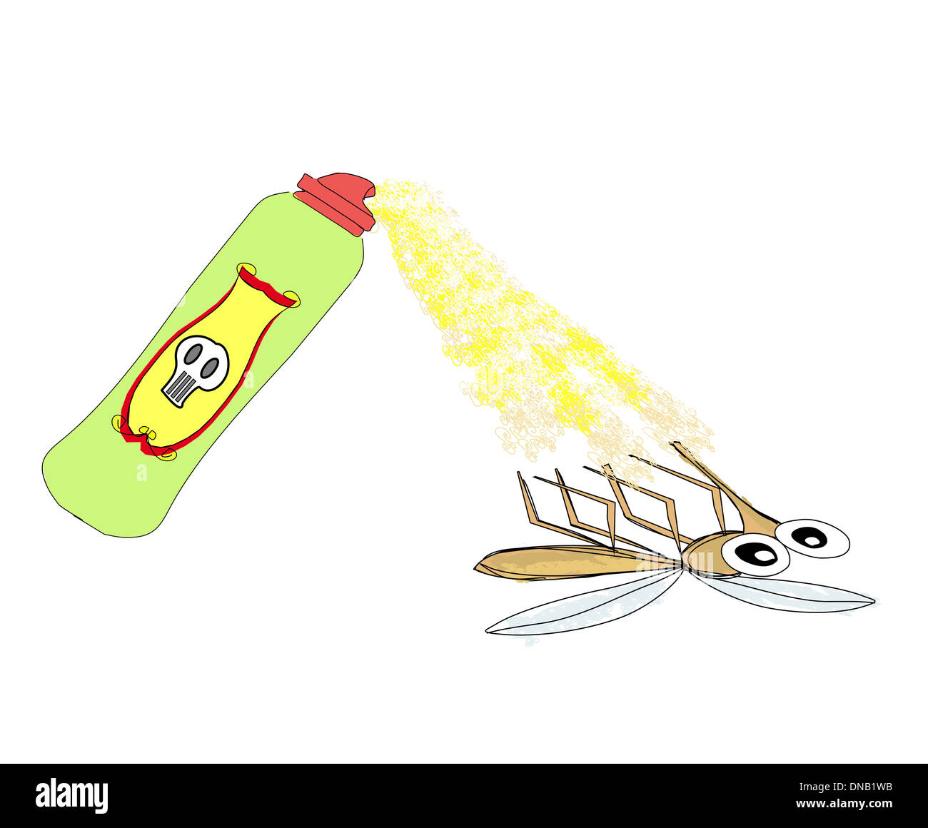 mosquito spray,vector illustration Stock Photo - Alamy