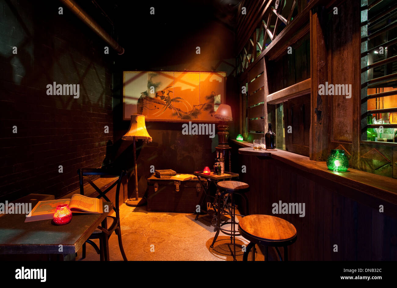 Backroom of a vintage styled nightclub Stock Photo - Alamy