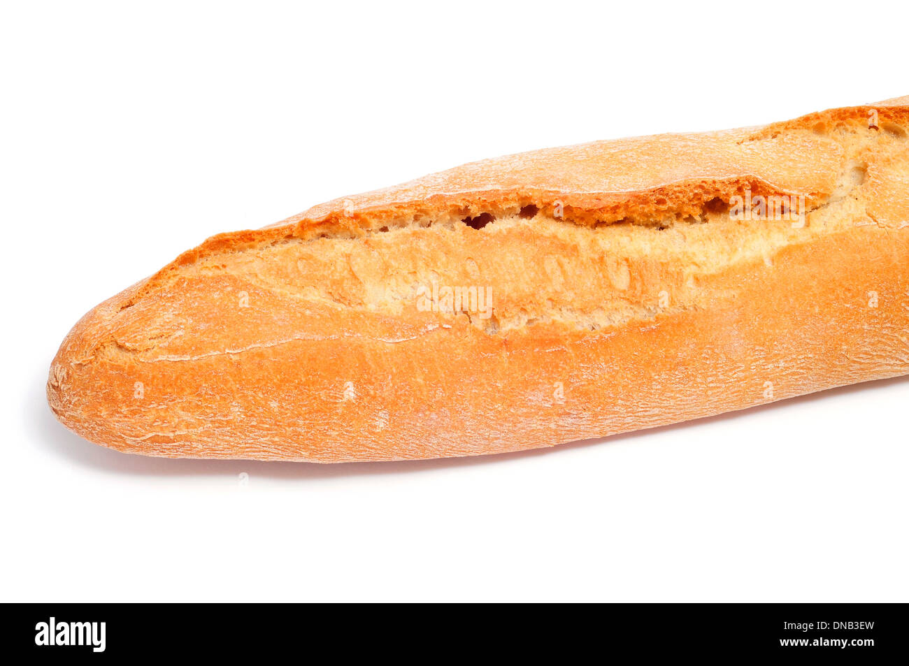 closeup of a spanish long loaf bread on a white background Stock Photo ...