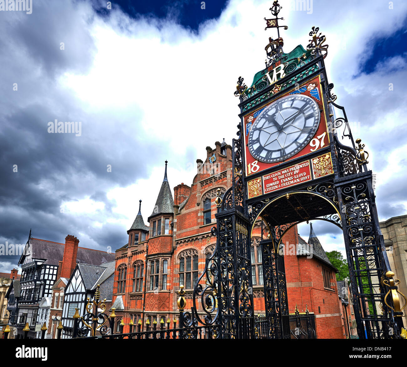 Eastgate Clock Chester North West England Stock Photo - Alamy