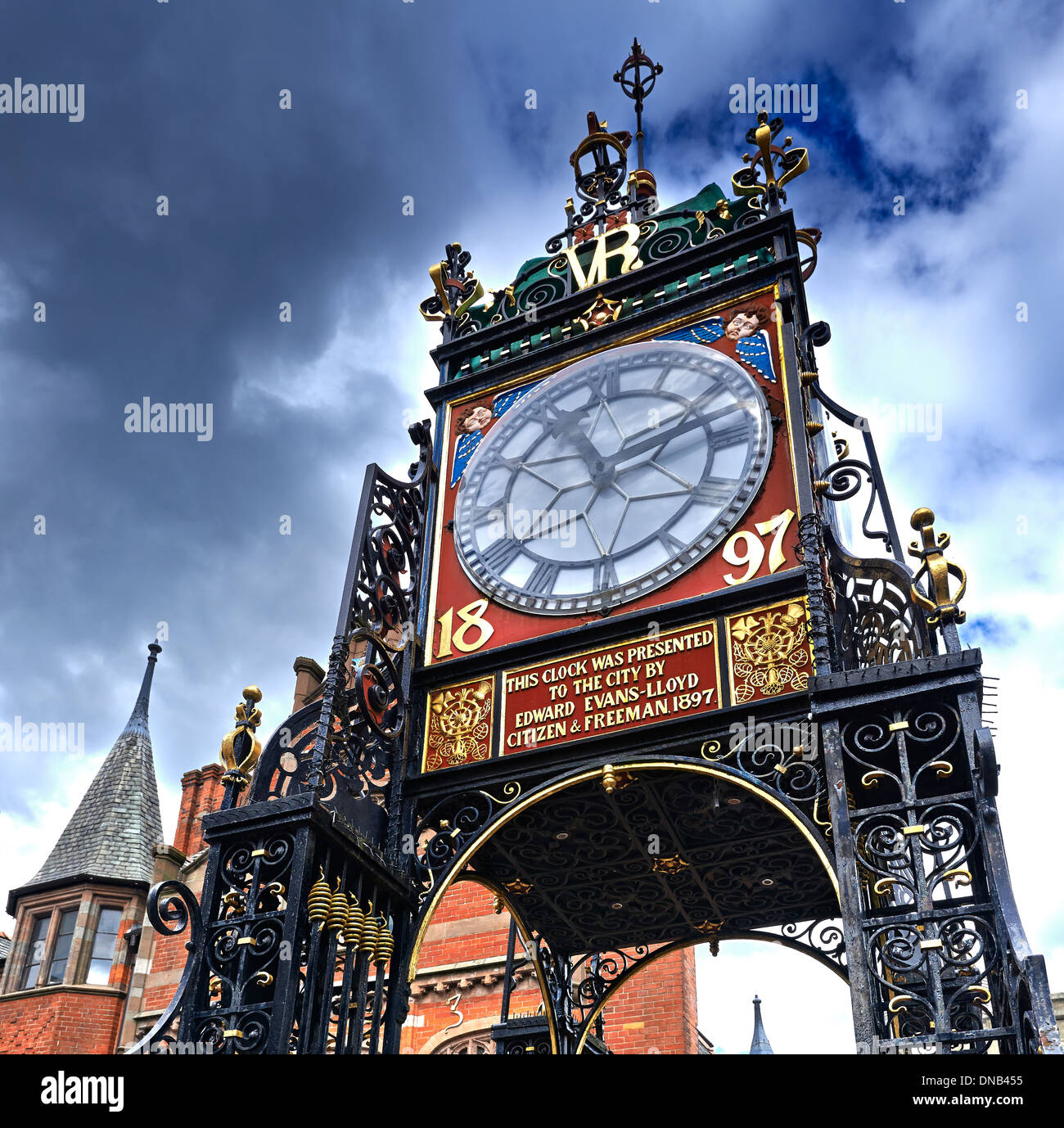 Chester eastgate clock on roman walls hi-res stock photography and ...