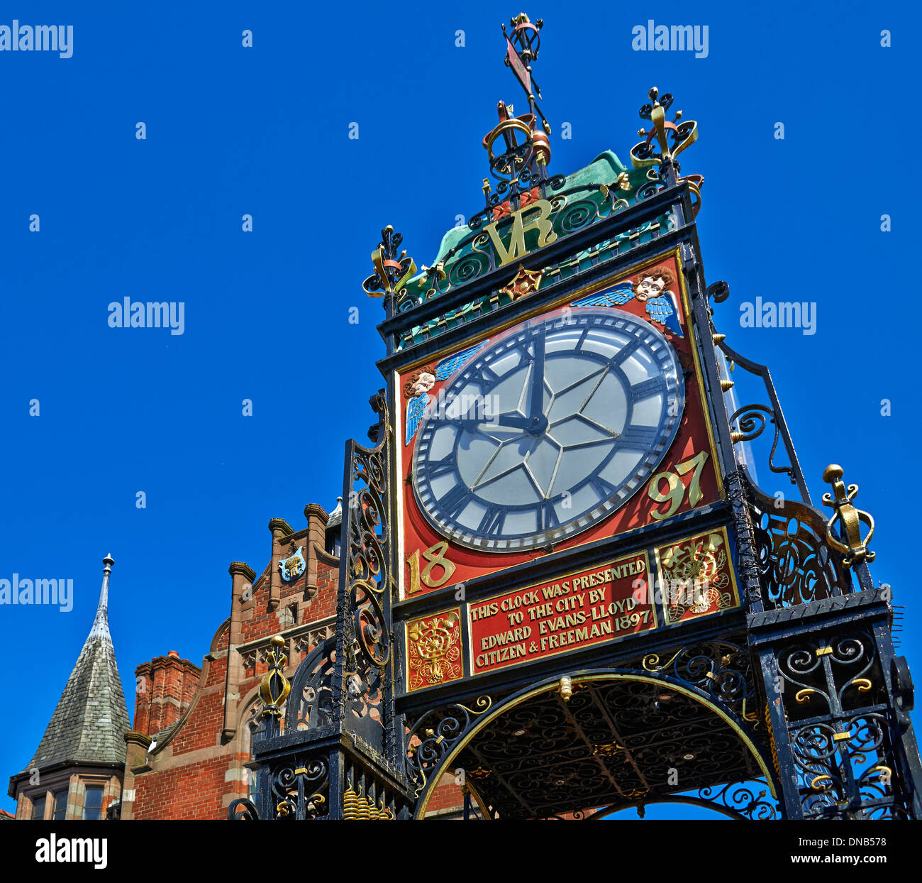 Eastgate Clock Chester North West England Stock Photo - Alamy