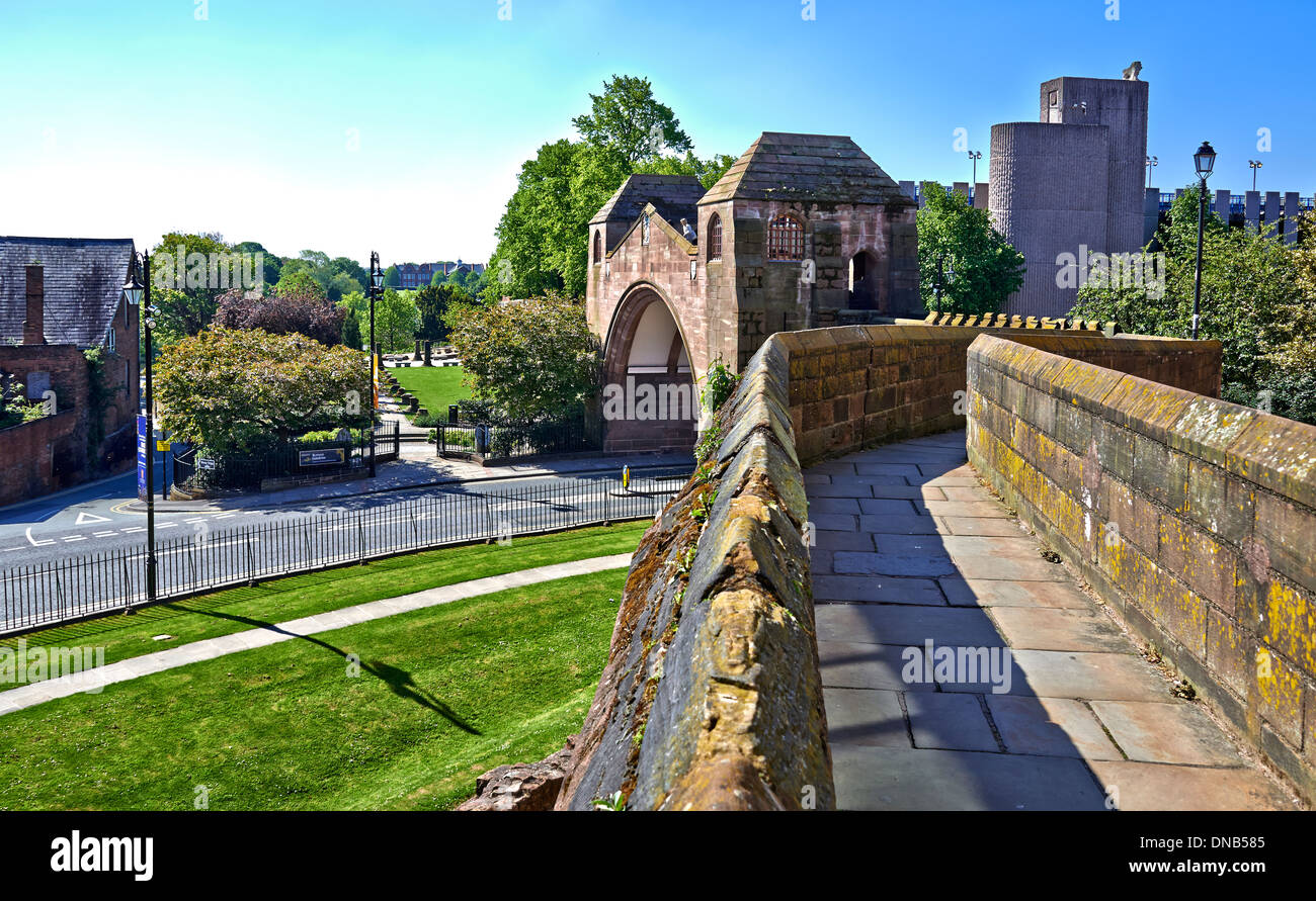 Roman walls chester hi-res stock photography and images - Alamy