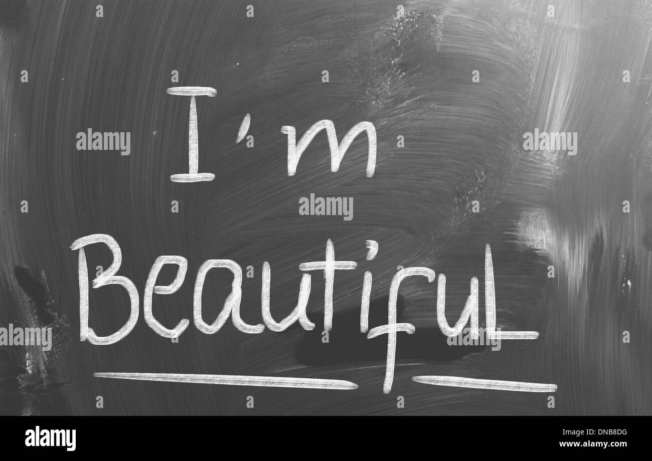 I Am Beautiful Concept Stock Photo - Alamy