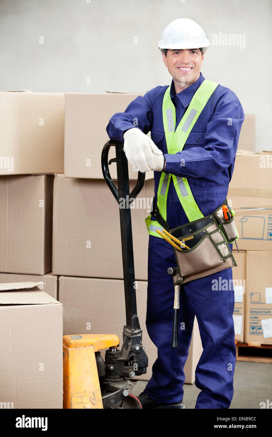 Portrait Of Confident Warehouse Worker Stock Photo - Alamy