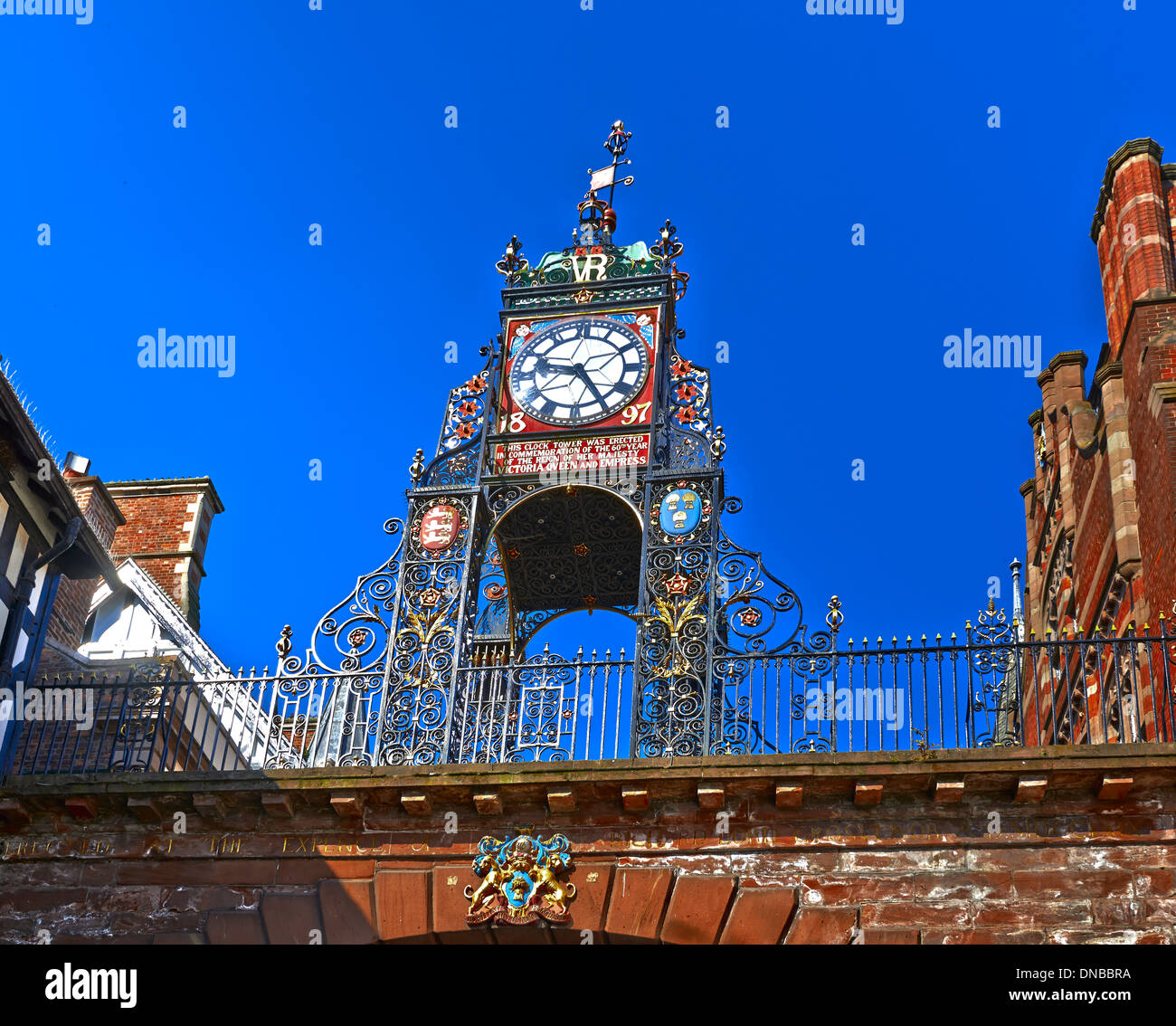Eastgate Clock Chester North West England Stock Photo - Alamy