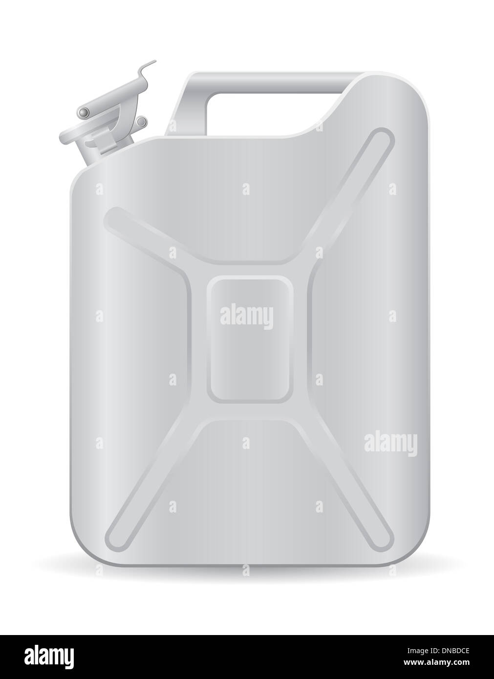 metallic jerrycan illustration isolated on white background Stock Photo ...