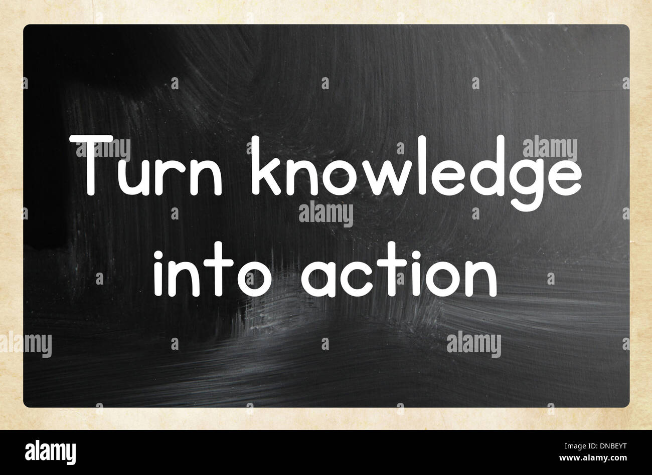 Turn knowledge into action hi-res stock photography and images - Alamy