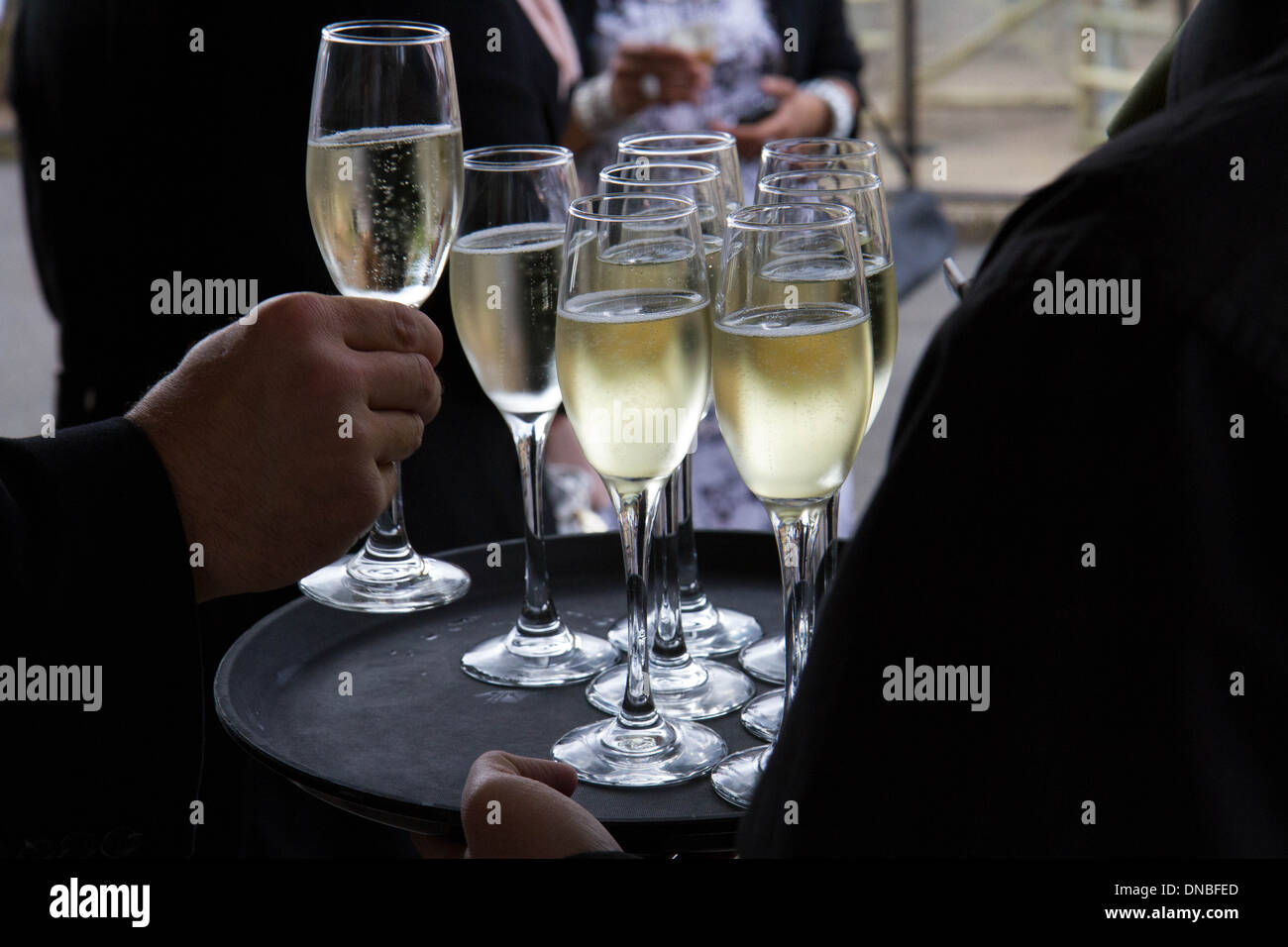 Wedding day champagne drinks Stock Photo - Alamy