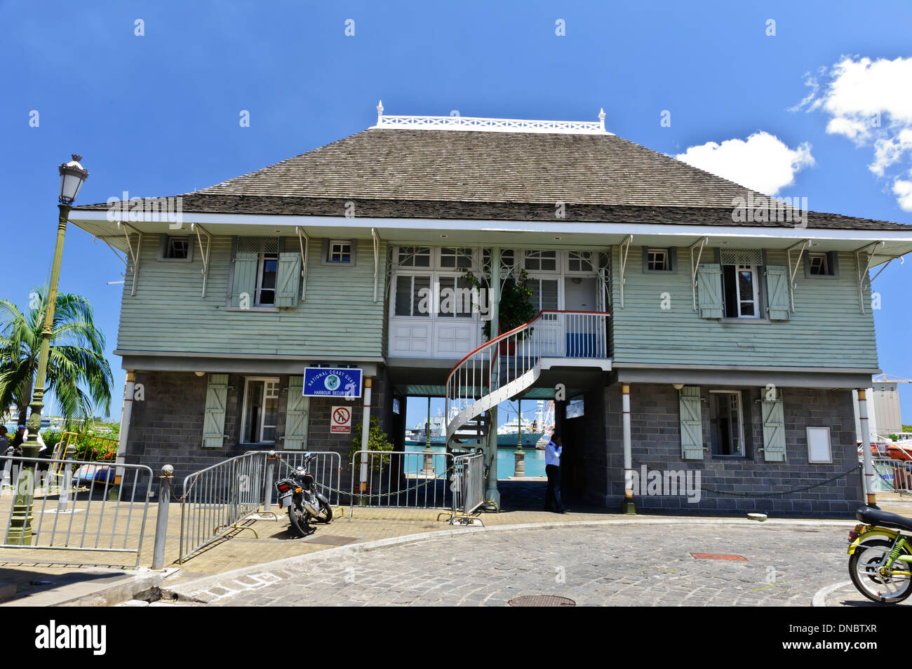 Coast Guard main office at Caudan, Port Louis, Mauritius Stock Photo ...