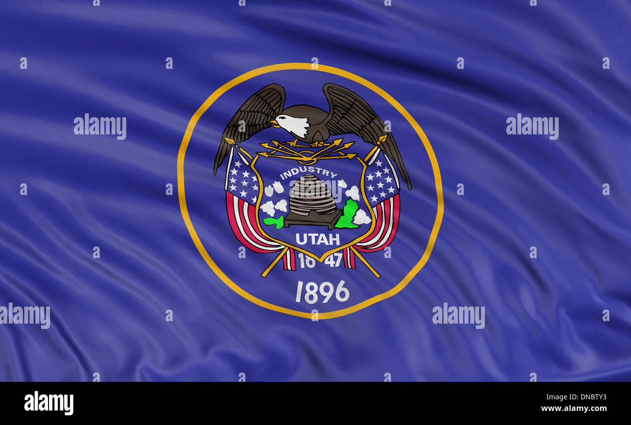 3D Utah Flag Stock Photo - Alamy