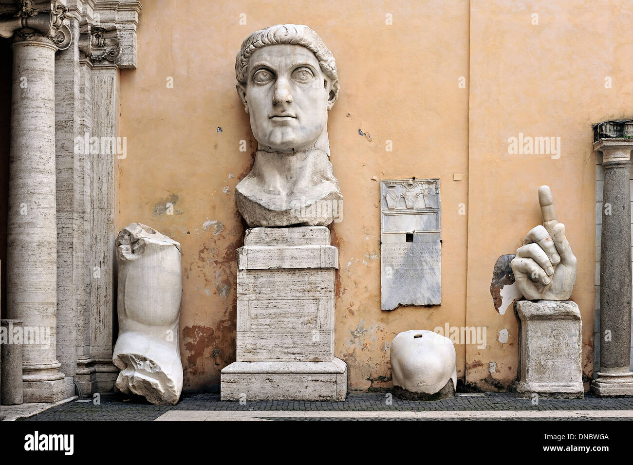 The Colossus of Constantine, Capitoline Museum, Rome, Italy Stock Photo ...